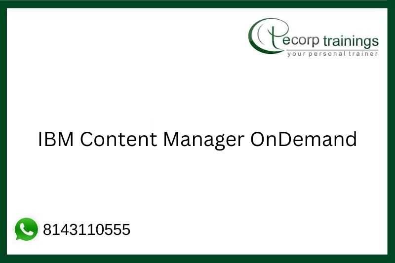 IBM CMOD (Content Manager OnDemand) Training Hyderabad india - Ecorp Trainings
