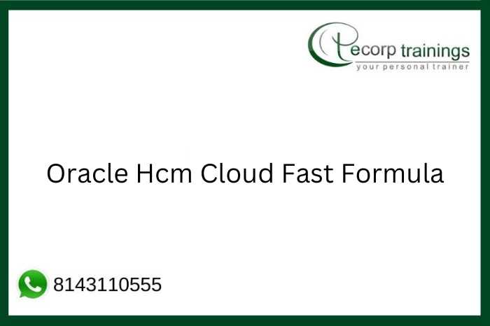 Oracle HCM Cloud Fast Formula Training Hyderabad india - Ecorp Trainings