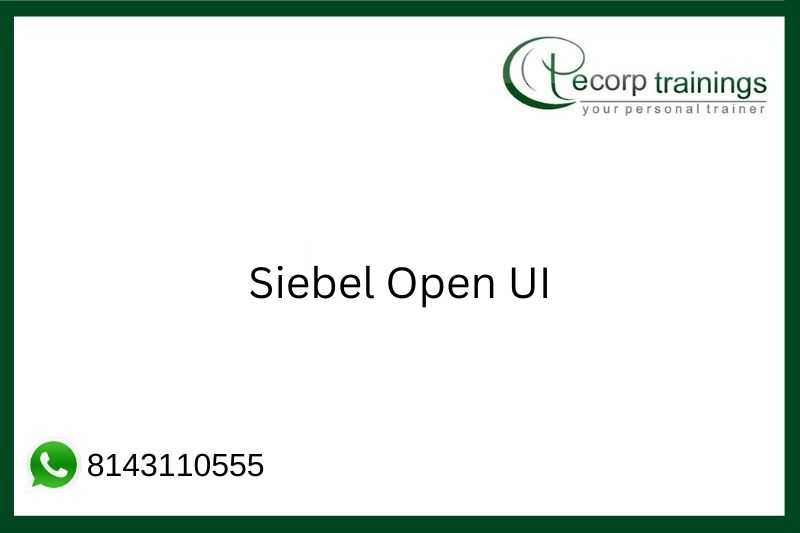 Siebel Open UI Training Hyderabad india - Ecorp Trainings