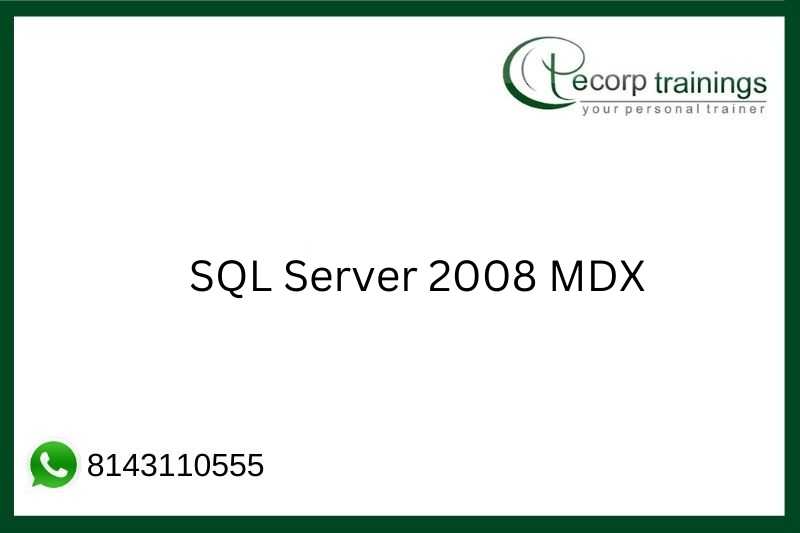 SQL Server MDX (Multidimensional Expressions) Training Hyderabad india ...